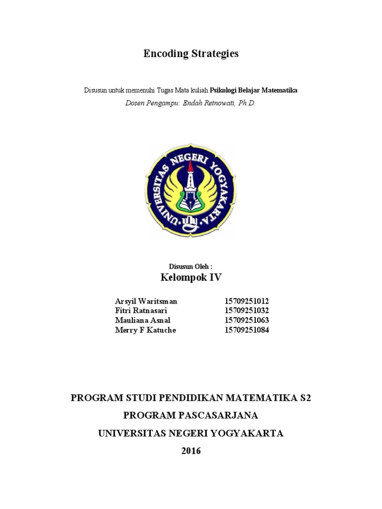 Encoding Strategies | PDF