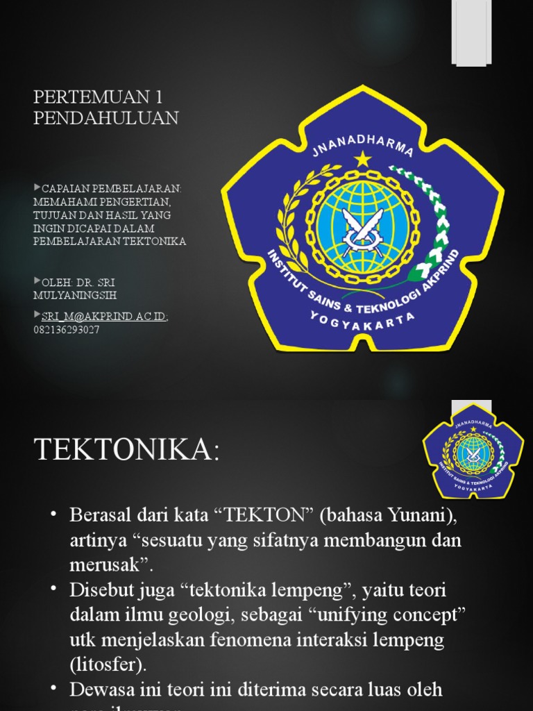 Pengantar Tektonika | PDF | Sains & Matematika