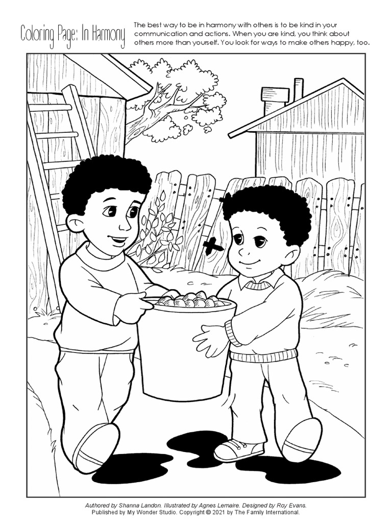 Coloring Page: in Harmony | PDF