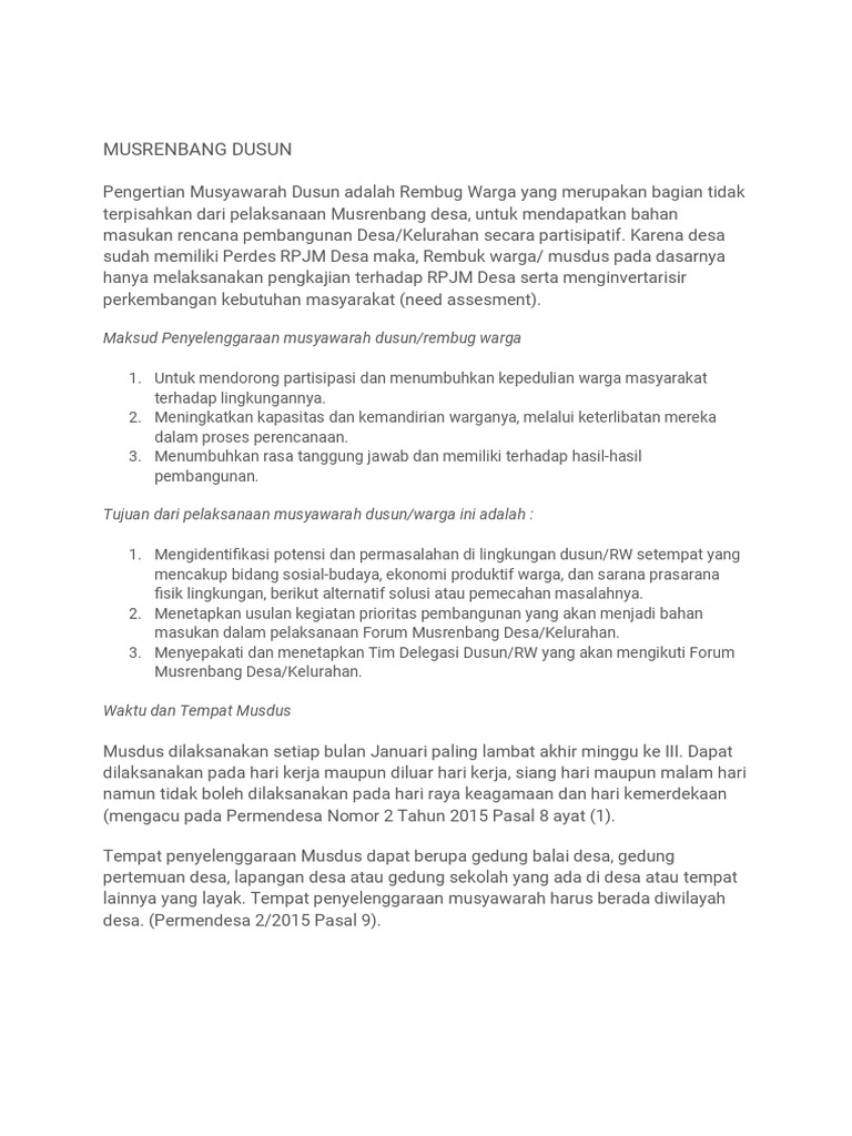 Pengertian Musdus | PDF | Ilmu Sosial