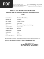 Expected Graduation Certificate Sample | PDF