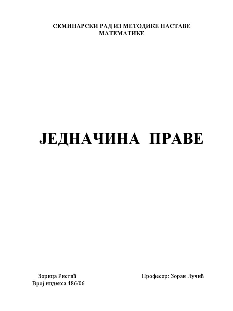 Jednacina Prave | PDF