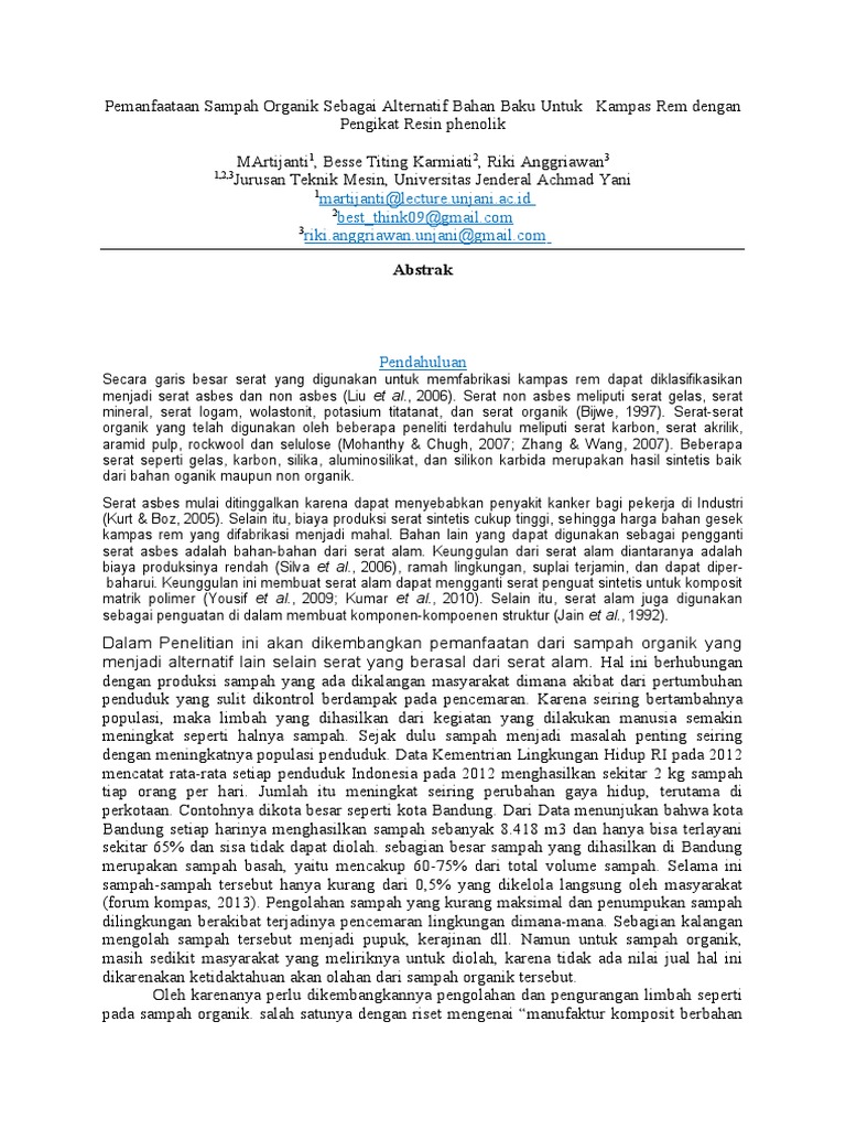 Jurnal Kampas Rem 2017 Fix | PDF