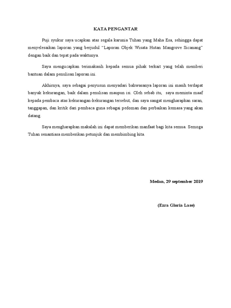 Kata Pengantar Dan Daftar Isi Mangrove | PDF | Karier & Perkembangan | Kajian Bahasa Asing