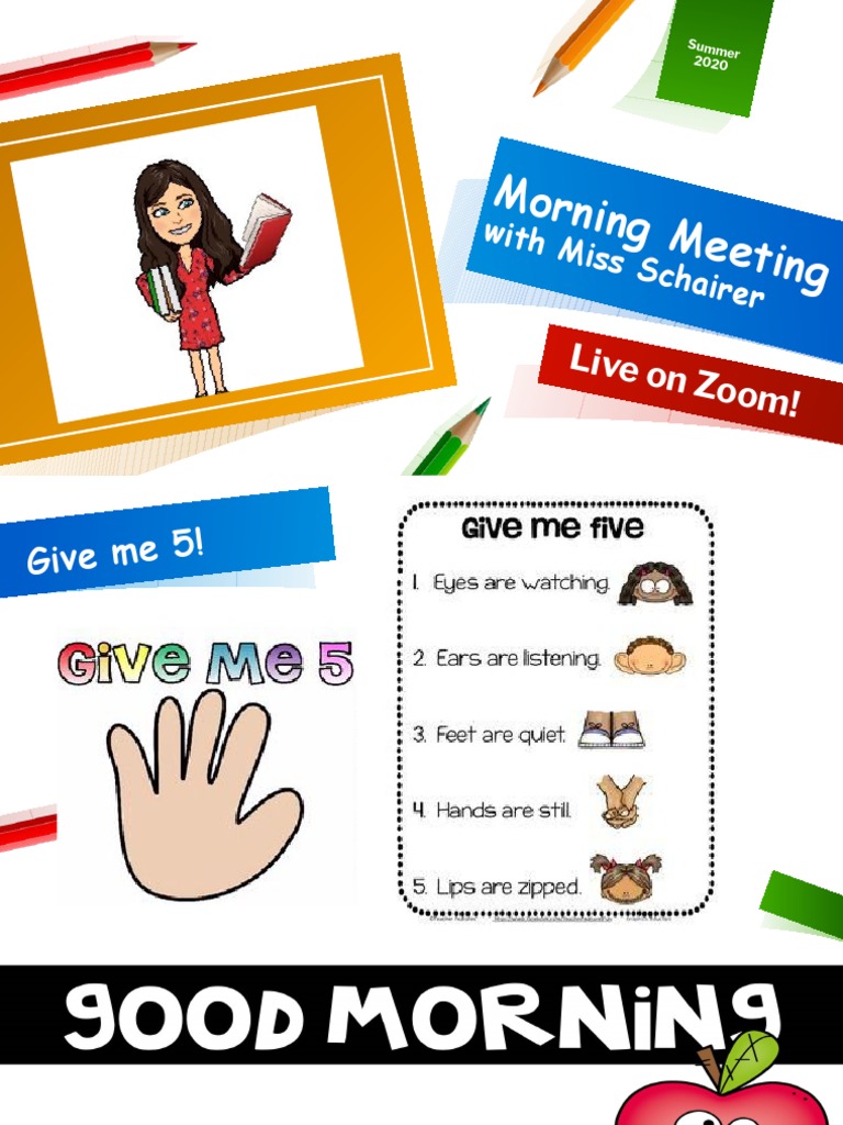 Morning Meeting Kindergarten | PDF