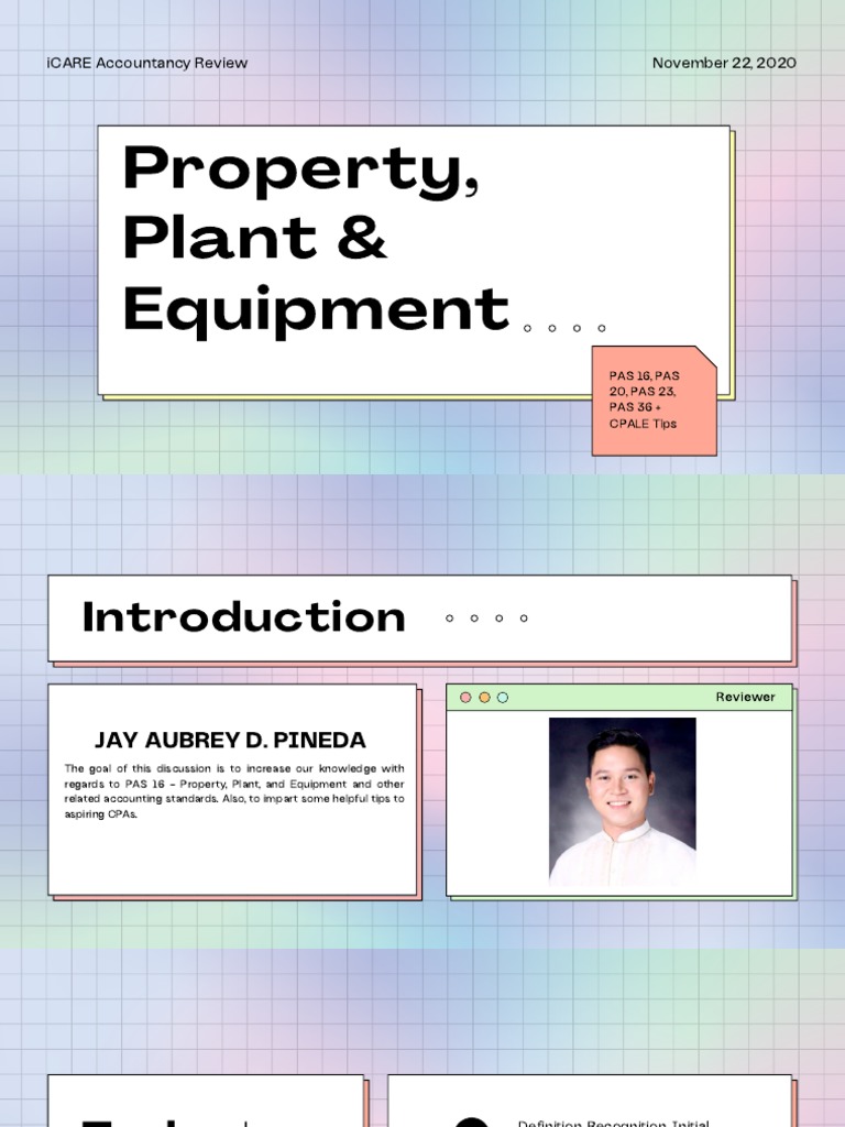 PPE Presentation - 11.22.2020 | PDF | Book Value | Depreciation