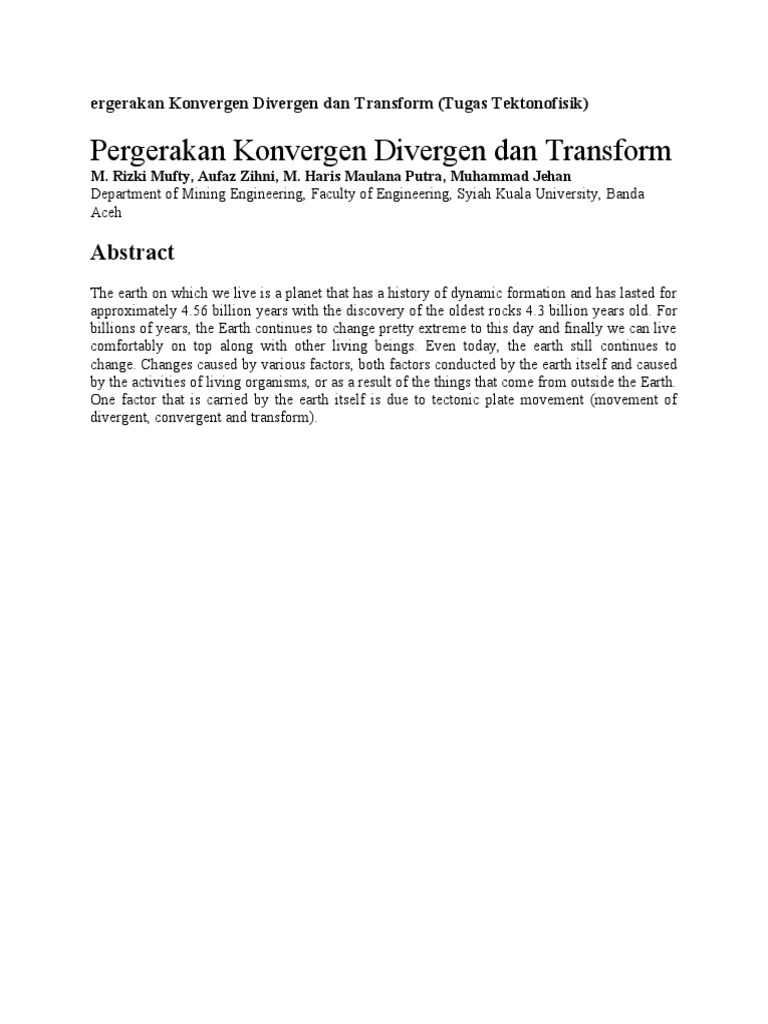 Ergerakan Konvergen Divergen Dan Transform | PDF