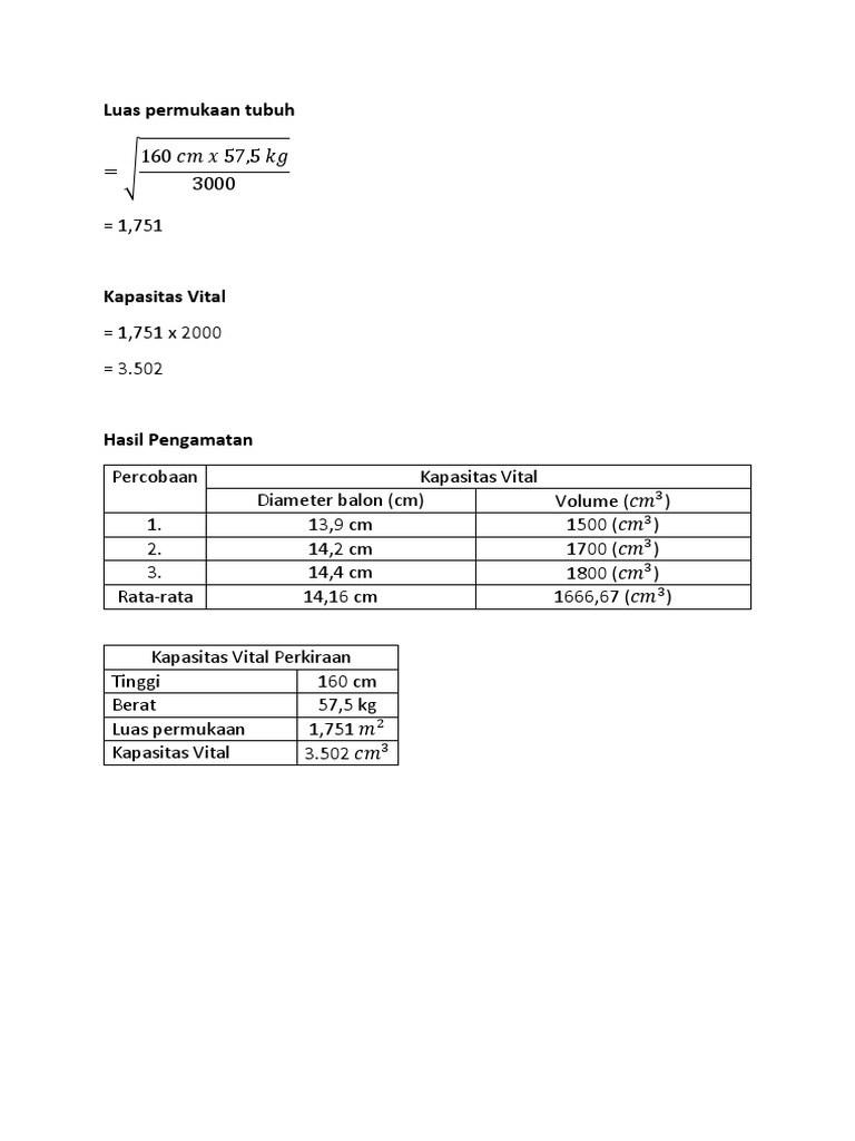 Kapasitas Vital Paru-Paru | PDF | Agama & Spiritualitas