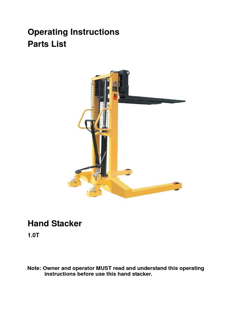 Operating Instructions Parts List: Instructions Before Use This Hand ...