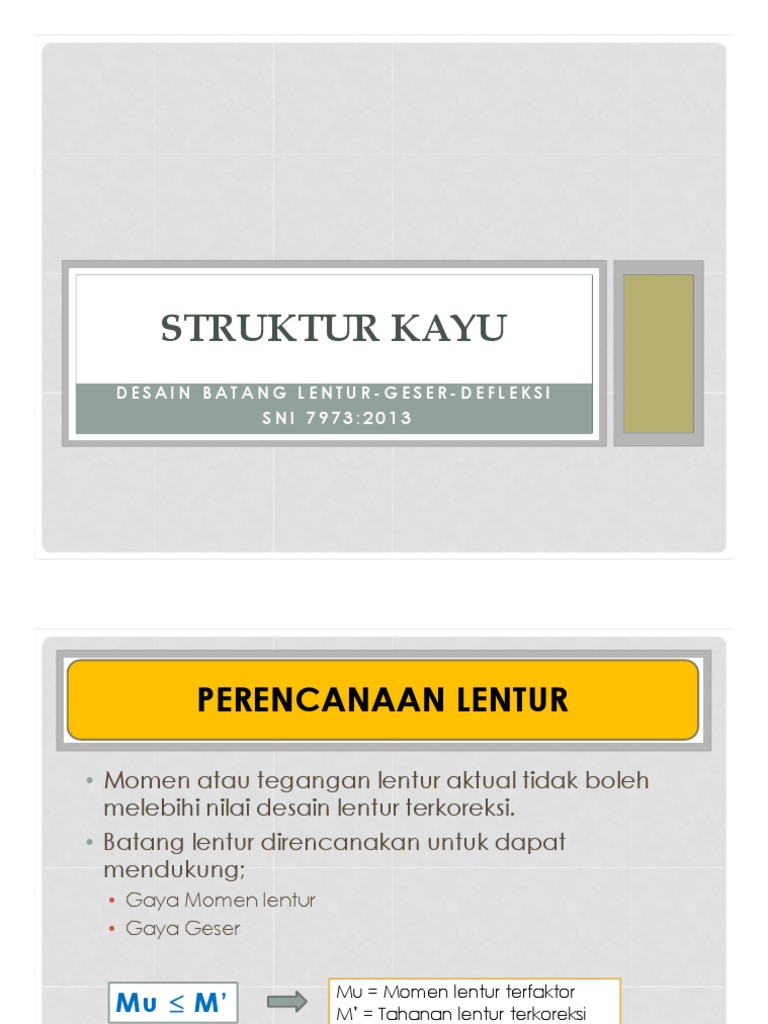Desain Batang Lentur SNI 7973:2013 | PDF