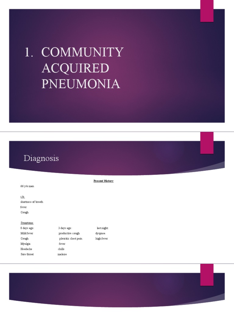 Community Acquired Pneumonia | PDF | Pneumonia | Medical Specialties
