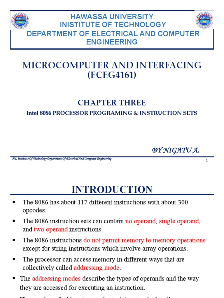 Computer & Interfacing Chapter Three | PDF | Assembly Language ...