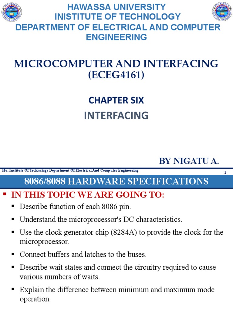 Computer and Interfacing Chapter Six Pin and Clock Generator | PDF | Input/Output | Central ...