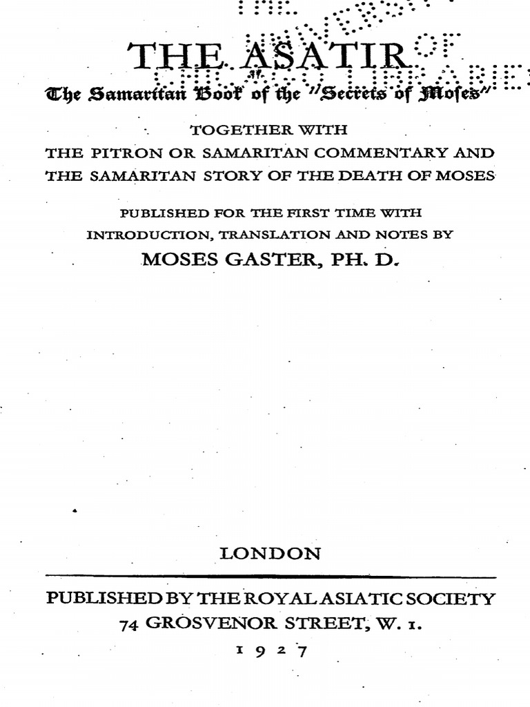 The Asatir by Moses Gaster | PDF | Abraham | Book Of Genesis