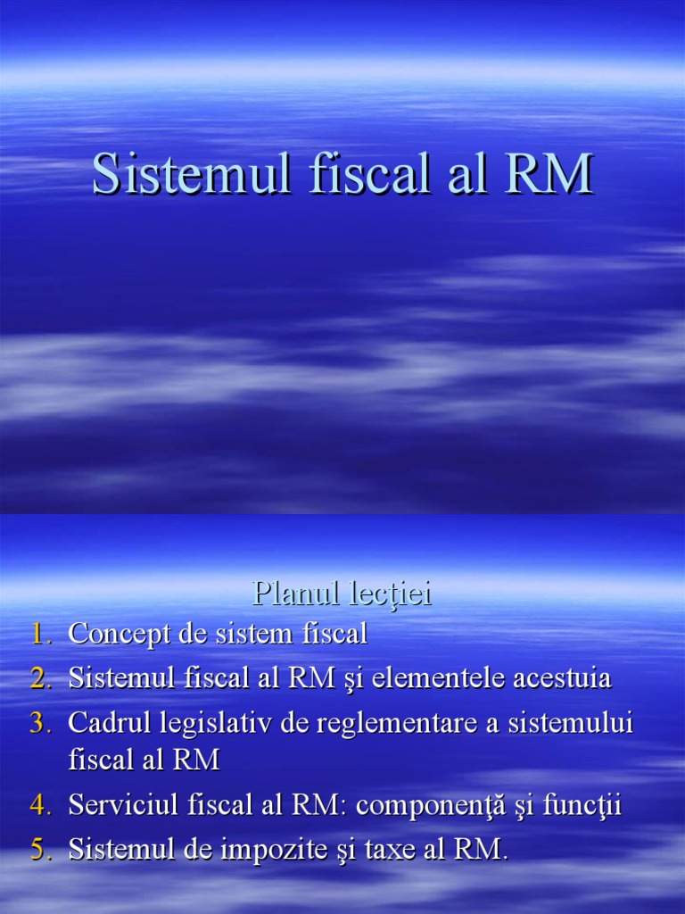 Sistemul Fiscal | PDF