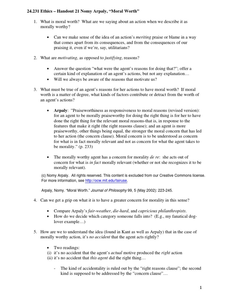 Arpaly | PDF | Morality | Conscience