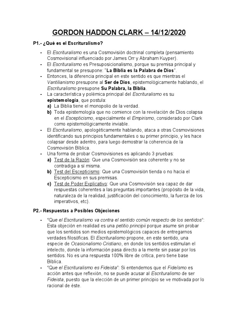 Gordon Haddon Clark Cornelius Van Til Debate | PDF | Verdad | Empirismo