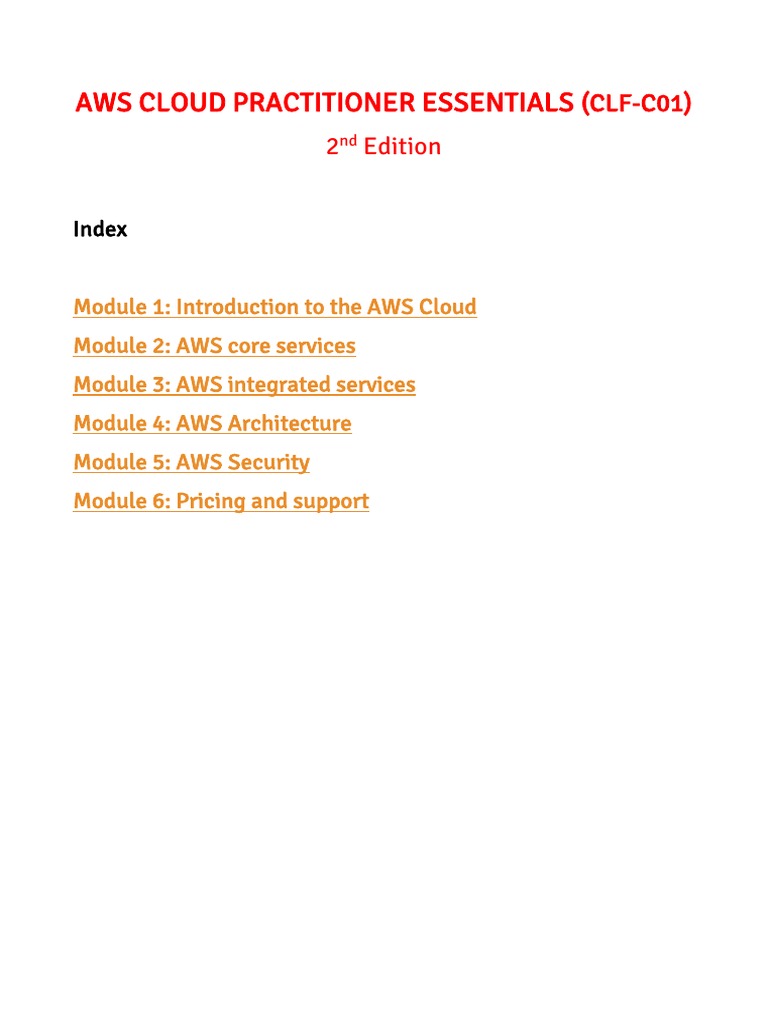 AWS Cloud Practitioner Essentials (CLF-C01) | PDF | Amazon Web Services ...