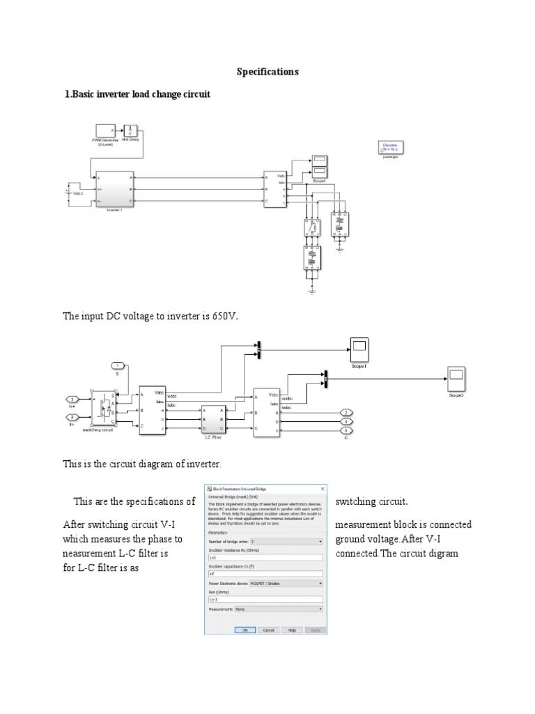 1.basic Inverter Load Change Circuit: Specifications | PDF | Power ...