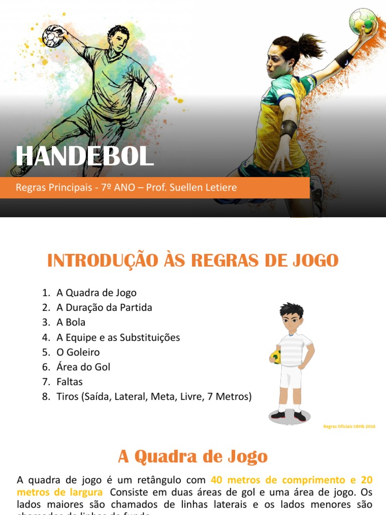 Handebol - Regras | Download grátis PDF | Esportes atléticos | Esportes ...
