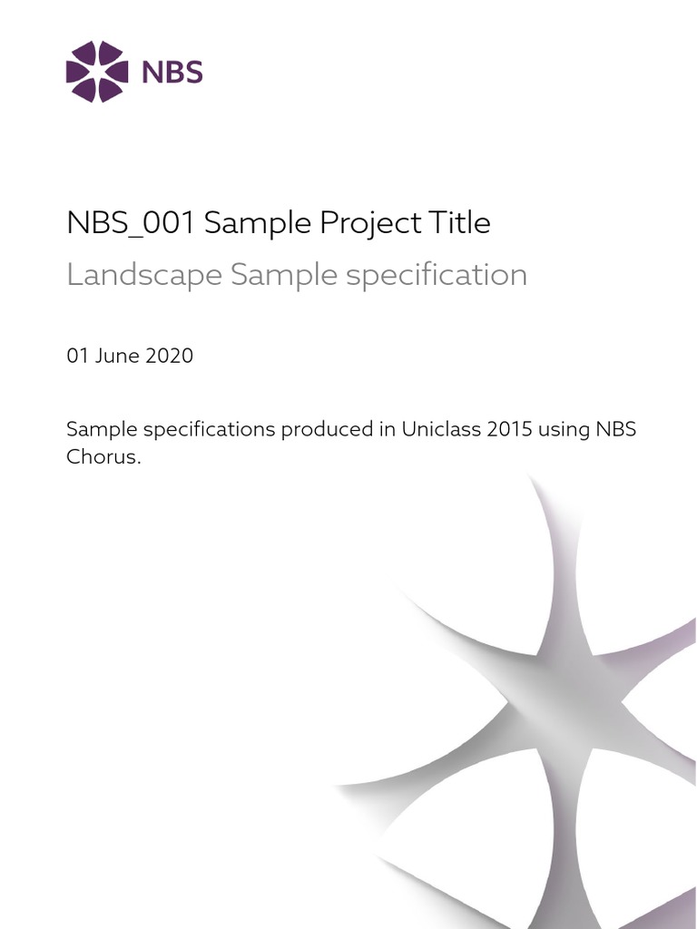 NBS - 001-Landscape Sample Specification-2019-03-29 | PDF | Road ...