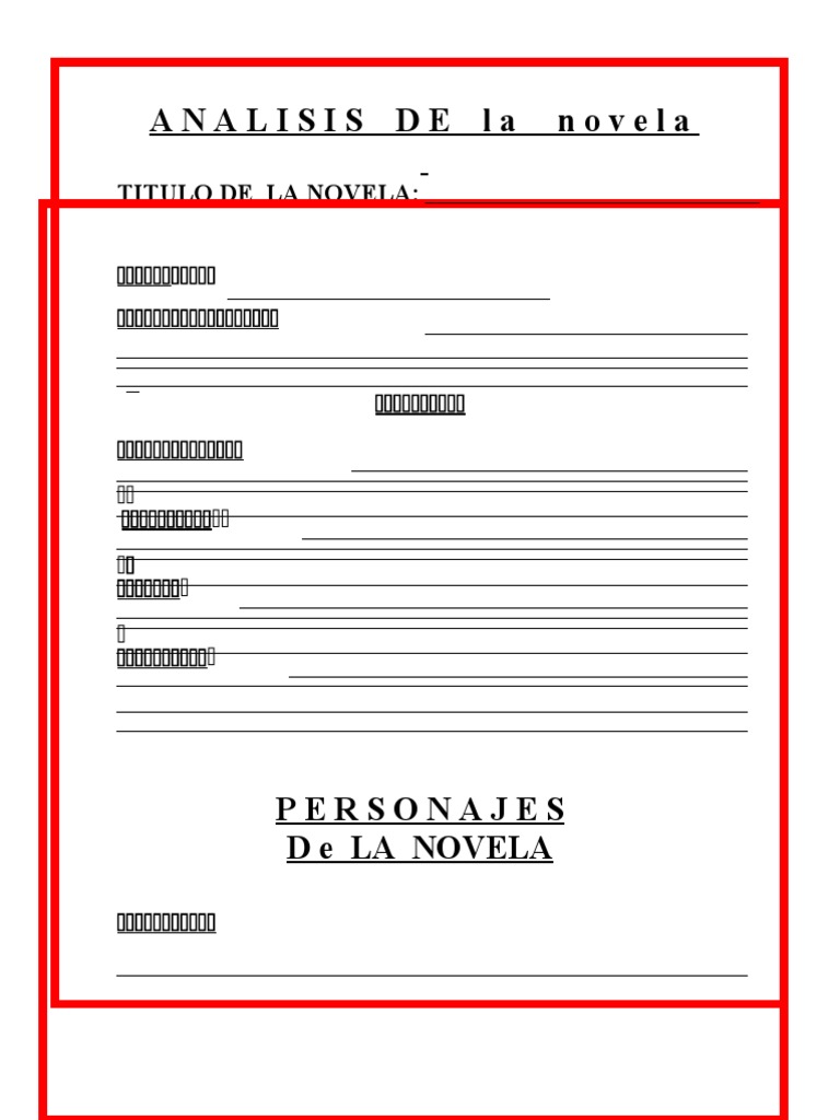 Analisis de La Novela | PDF