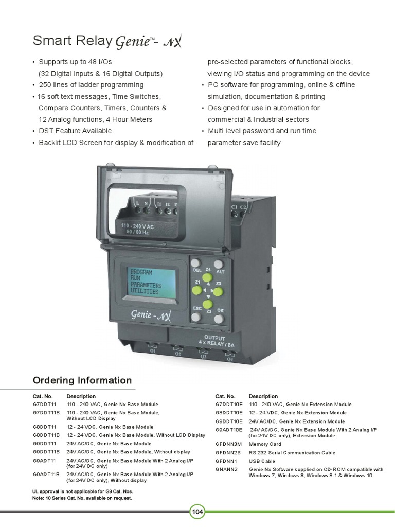 Smart Relay: Ordering Information | PDF | Relay | Input/Output