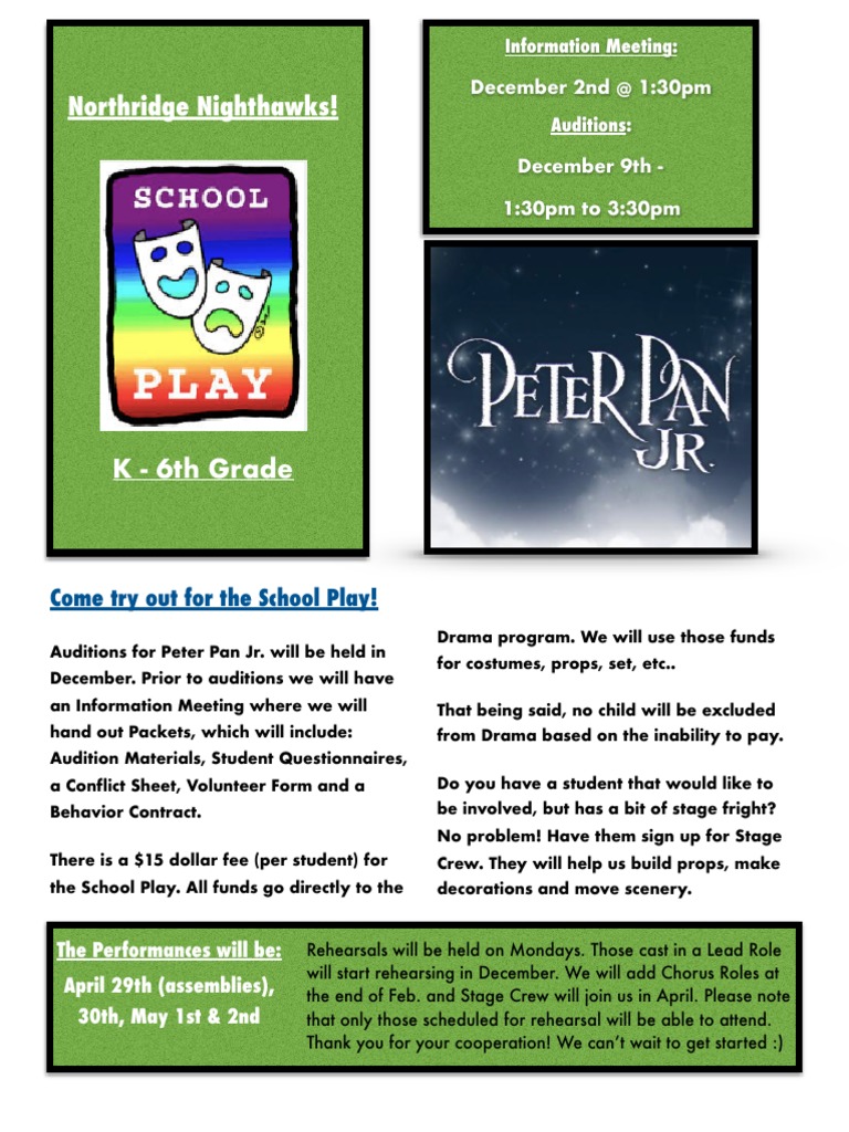 Peter Pan Jr. Flyer | PDF