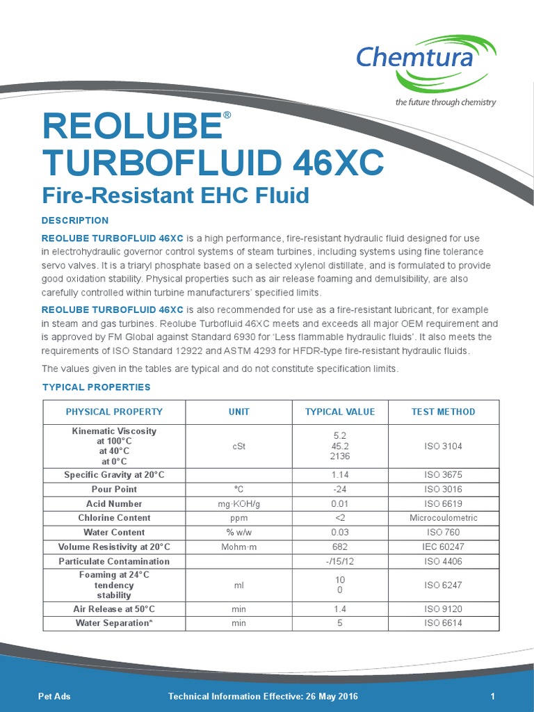 Reolube TF 46xc Data Sheet | PDF | Chemical Substances | Synthetic And ...