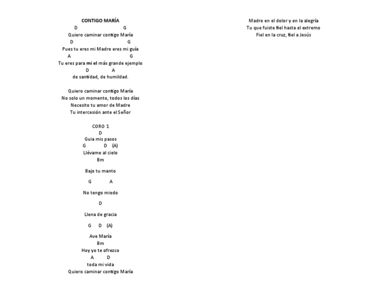 Athenas Contigo María Acordes | PDF