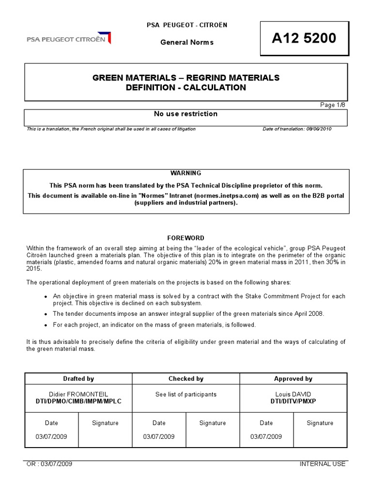 Green Materials and Regrind Definitions | PDF | Fibers | Plastic