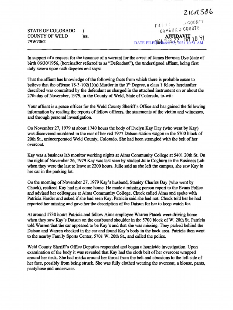 James Dye - Redacted Affidavit | PDF