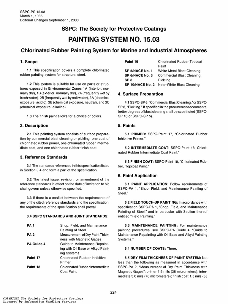 SSPC PS 15.03 | PDF | Paint | Specification (Technical Standard)