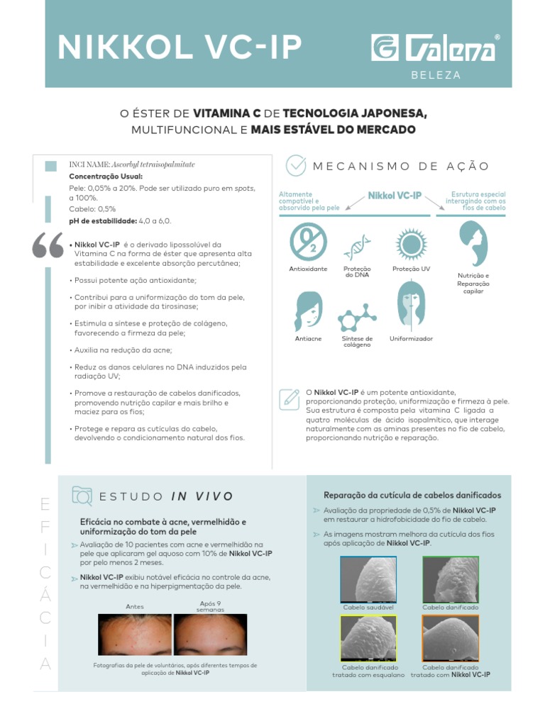 Lâmina - Nikkol VC-IP | PDF | Cabelo | Antioxidante