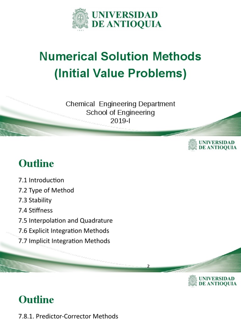 Numerical Solution Methods | PDF | Ordinary Differential Equation ...