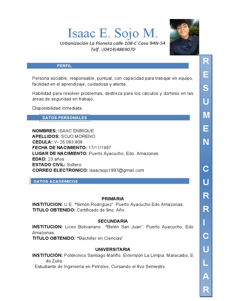 Curriculum Isaac | PDF