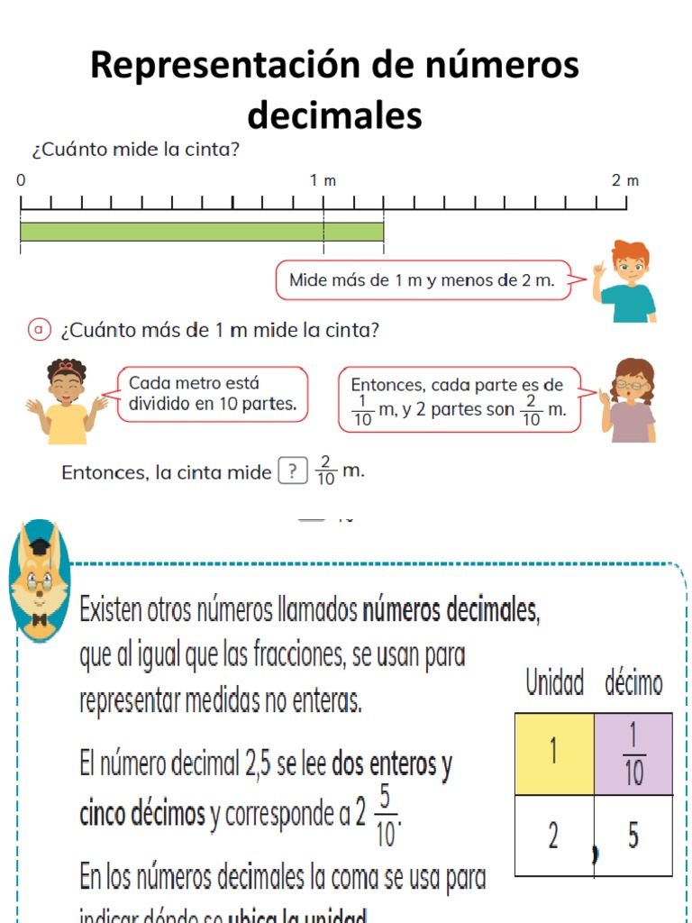 Representación de Números Decimales | PDF