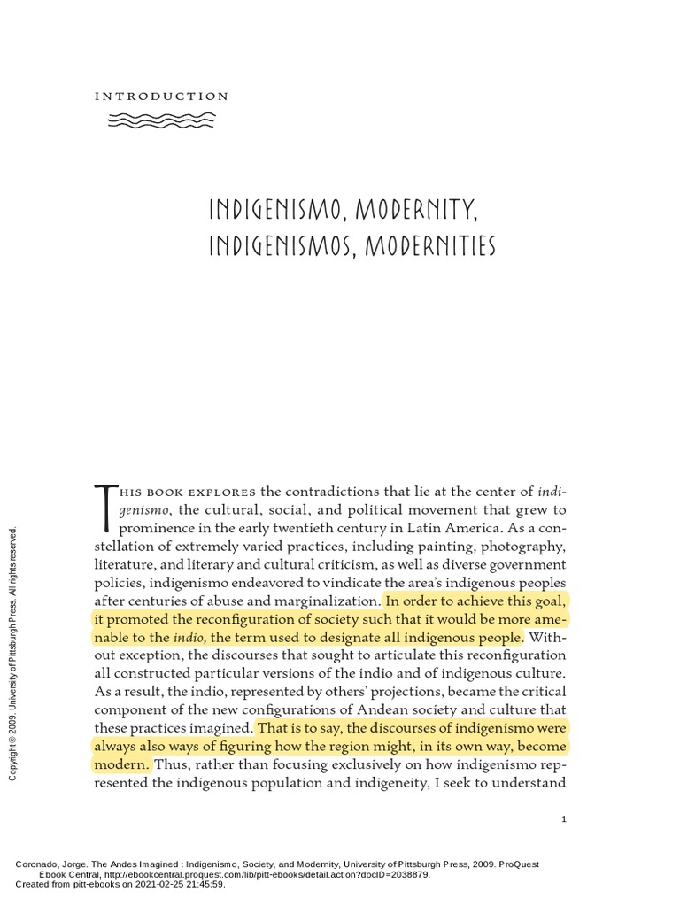 Indigenismo, Modernity, Indigenismos, Modernities: Genismo, The ...