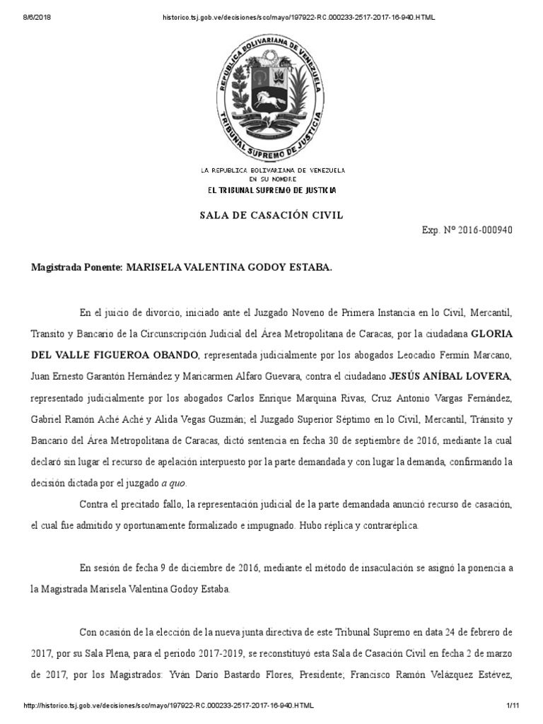 SCC-Nº-RC.000233-02-05-2017 Art 507 Publicacion de Edicto | PDF | Sentencia (ley) | Demanda judicial