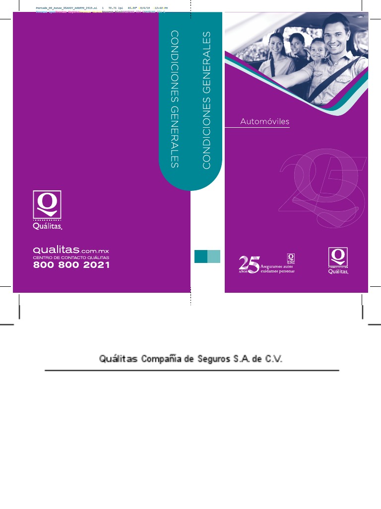 Qualitas Condiciones Generales Autos | PDF | Póliza de seguros | Síntoma