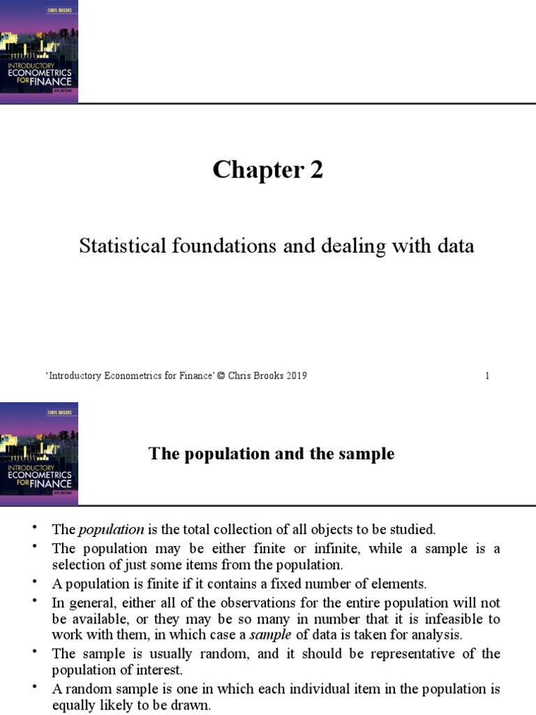 Statistical Foundations and Dealing With Data: Introductory ...