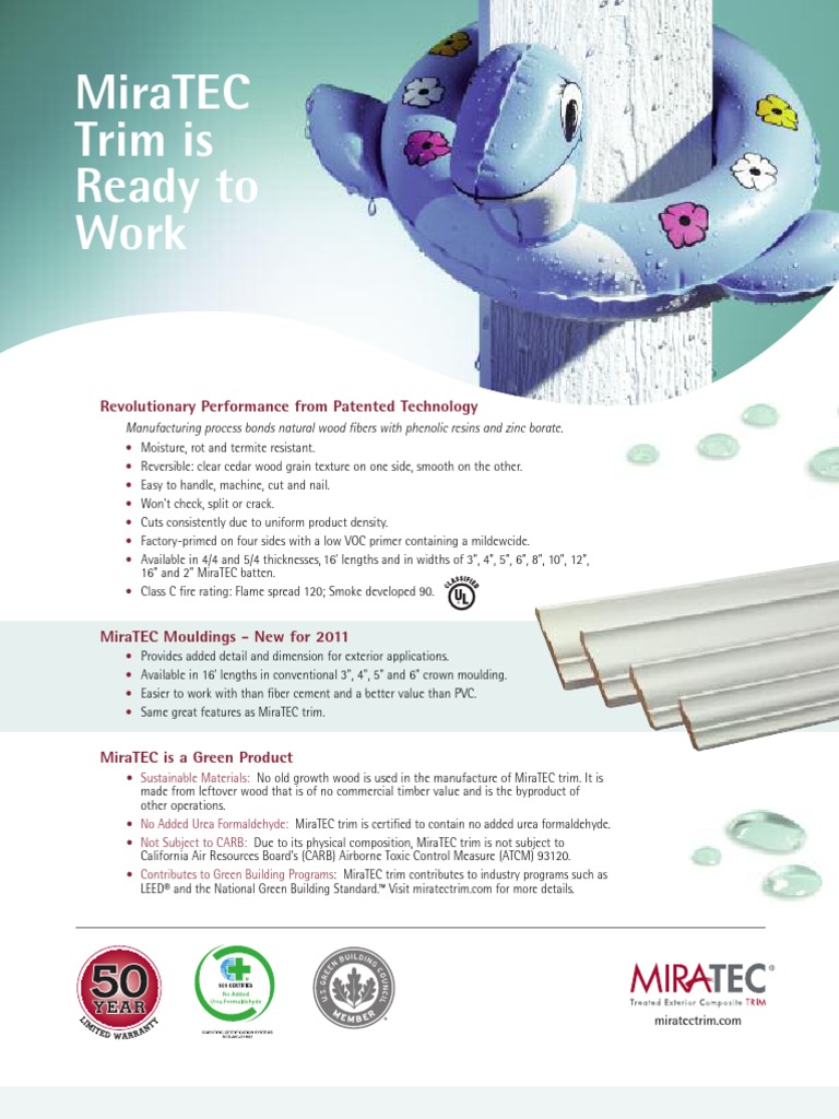 MiraTEC Competitve Comparison Sell Sheet | PDF | Wood | Industrial ...