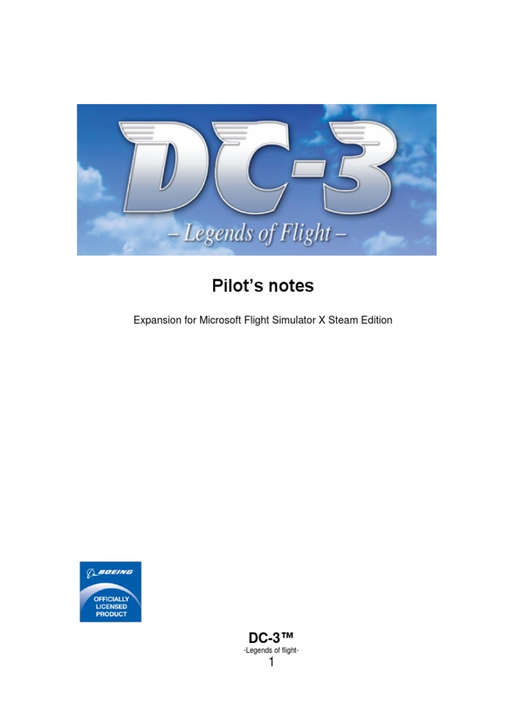 Pilot's Notes: Expansion For Microsoft Flight Simulator X Steam Edition ...