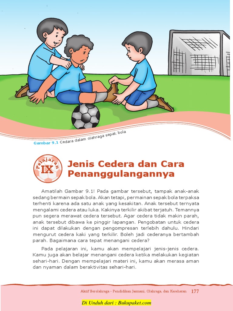 BAB IX Jenis Cedera Dan Cara Penanggulangannya | PDF