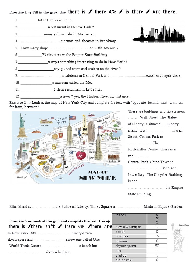 New York City Sightseeing: Completing Texts About Famous Locations With ...