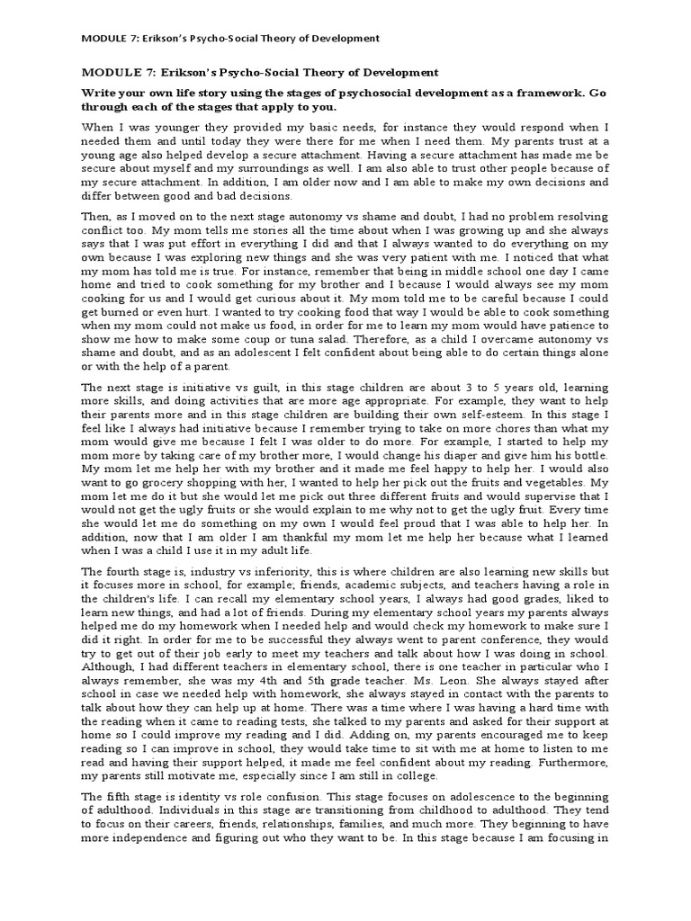 Child Adolescence Module 7 Activity | PDF | Identity (Social Science ...