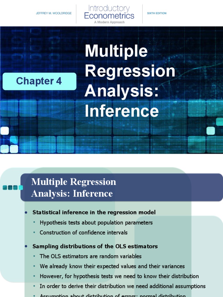 CH 04 Wooldridge 6e PPT Updated | PDF | Statistical Significance | Regression Analysis