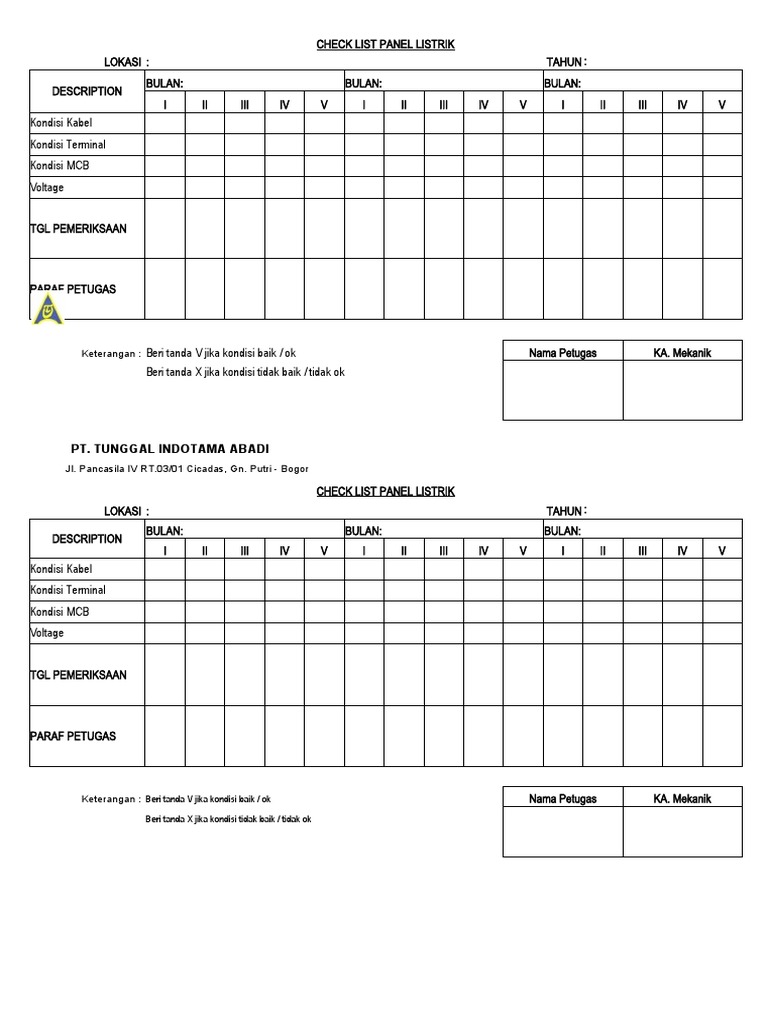CHECKLIST-APAR | PDF