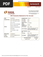 NPS Transaction Statement For Tier I Account | PDF | Pension | Retirement