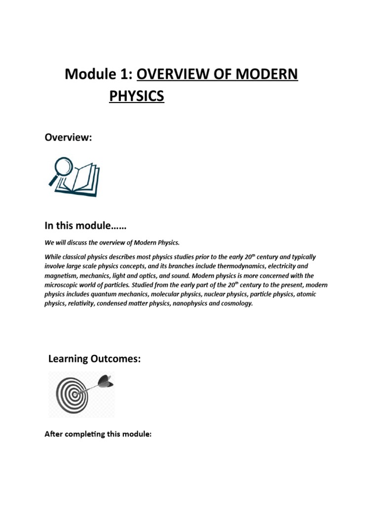 Understanding the Fundamentals: An Introduction to Modern Physics | PDF ...